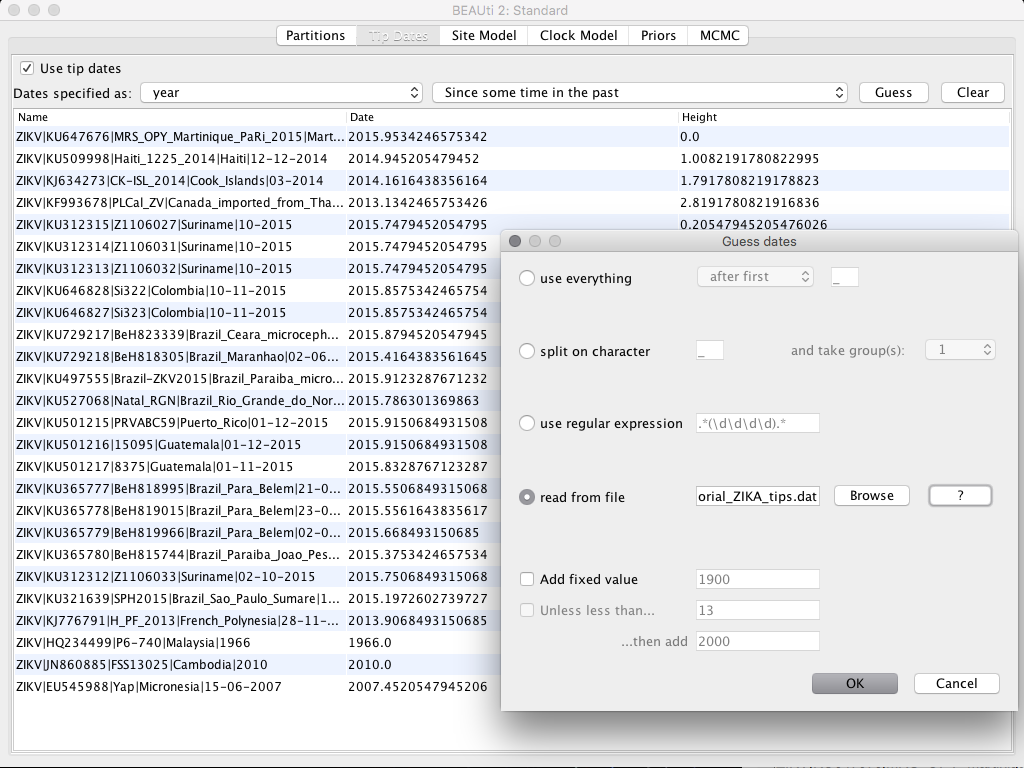 Phylodynamics using EBSP - UChile - Modulo Comparative Genomics