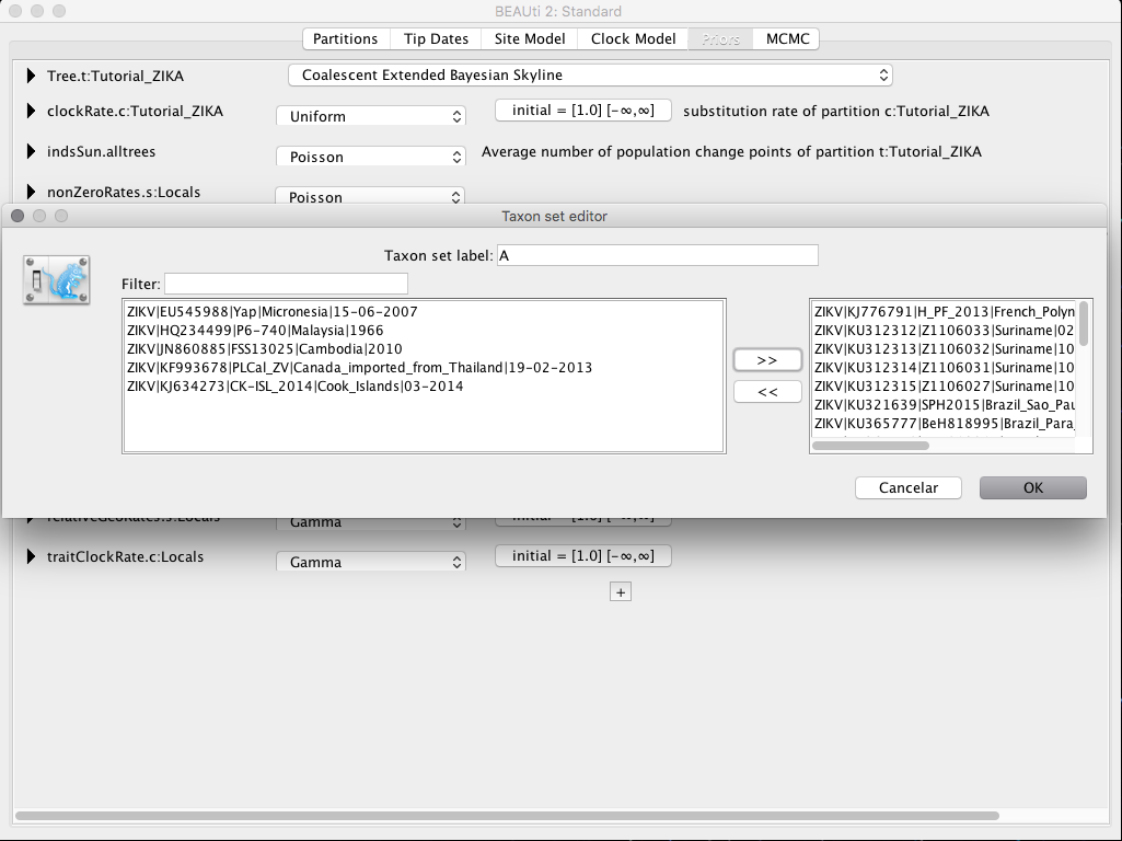 Phylodynamics using EBSP - UChile - Modulo Comparative Genomics