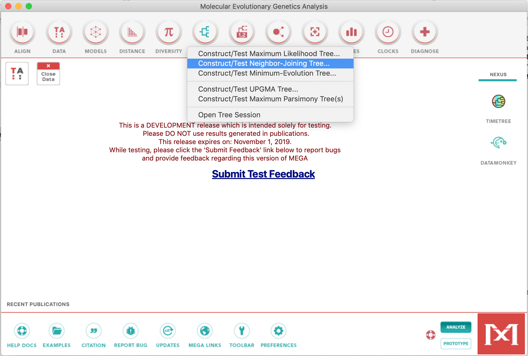 Using MEGAX - UChile - Modulo Comparative Genomics