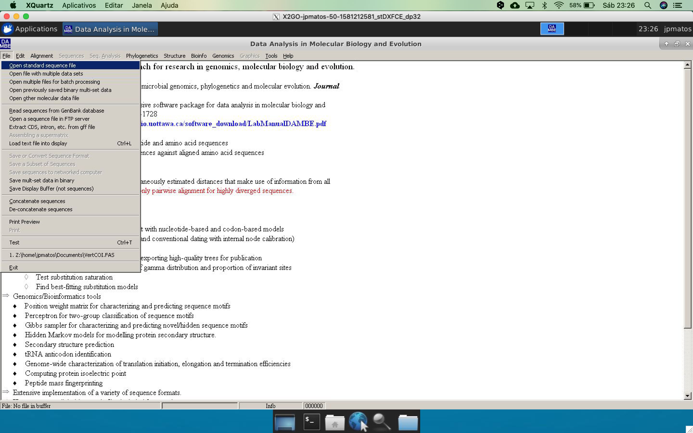 Analysis of Substitution Saturation - UChile - Modulo Comparative Genomics