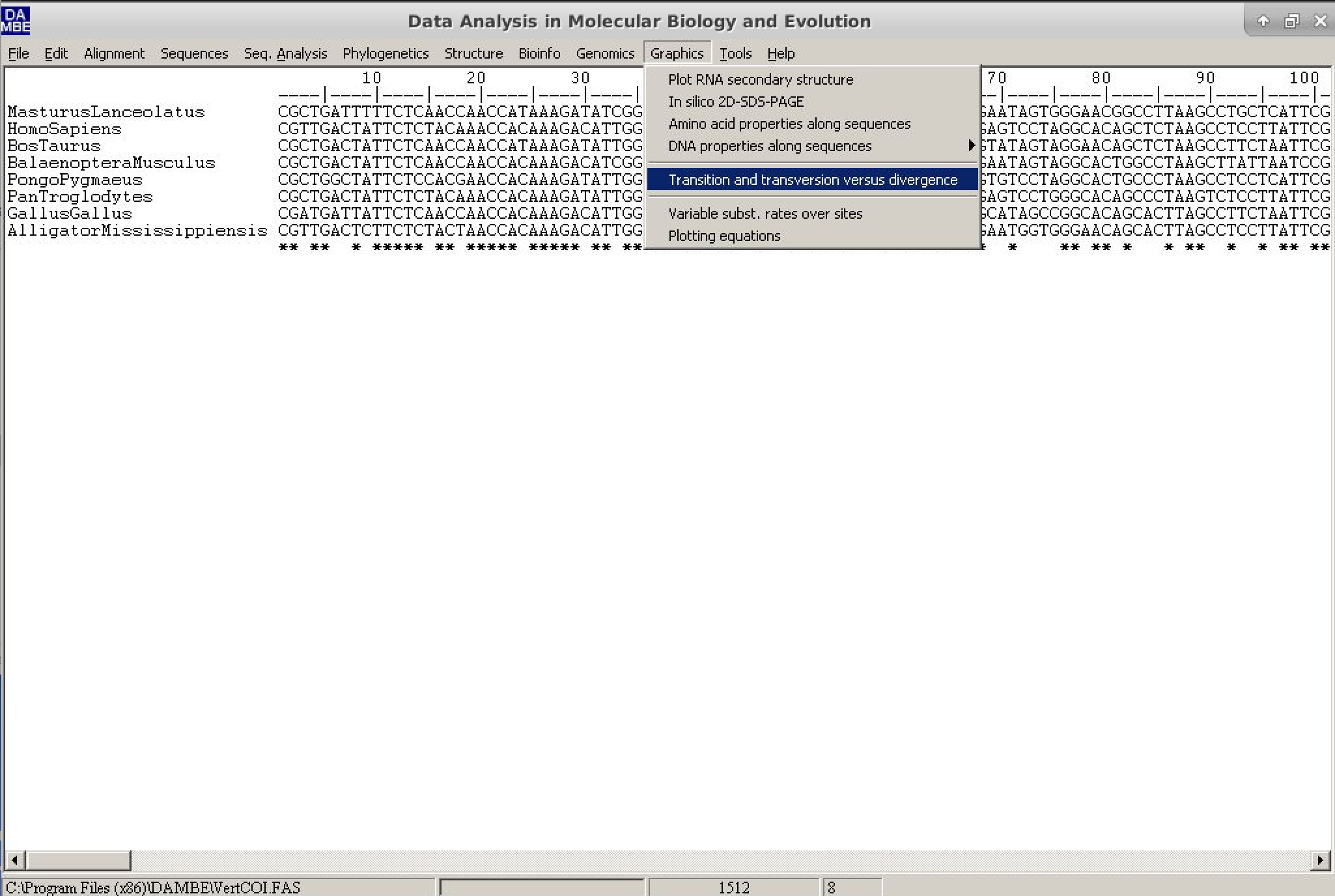 Analysis of Substitution Saturation - UChile - Modulo Comparative Genomics